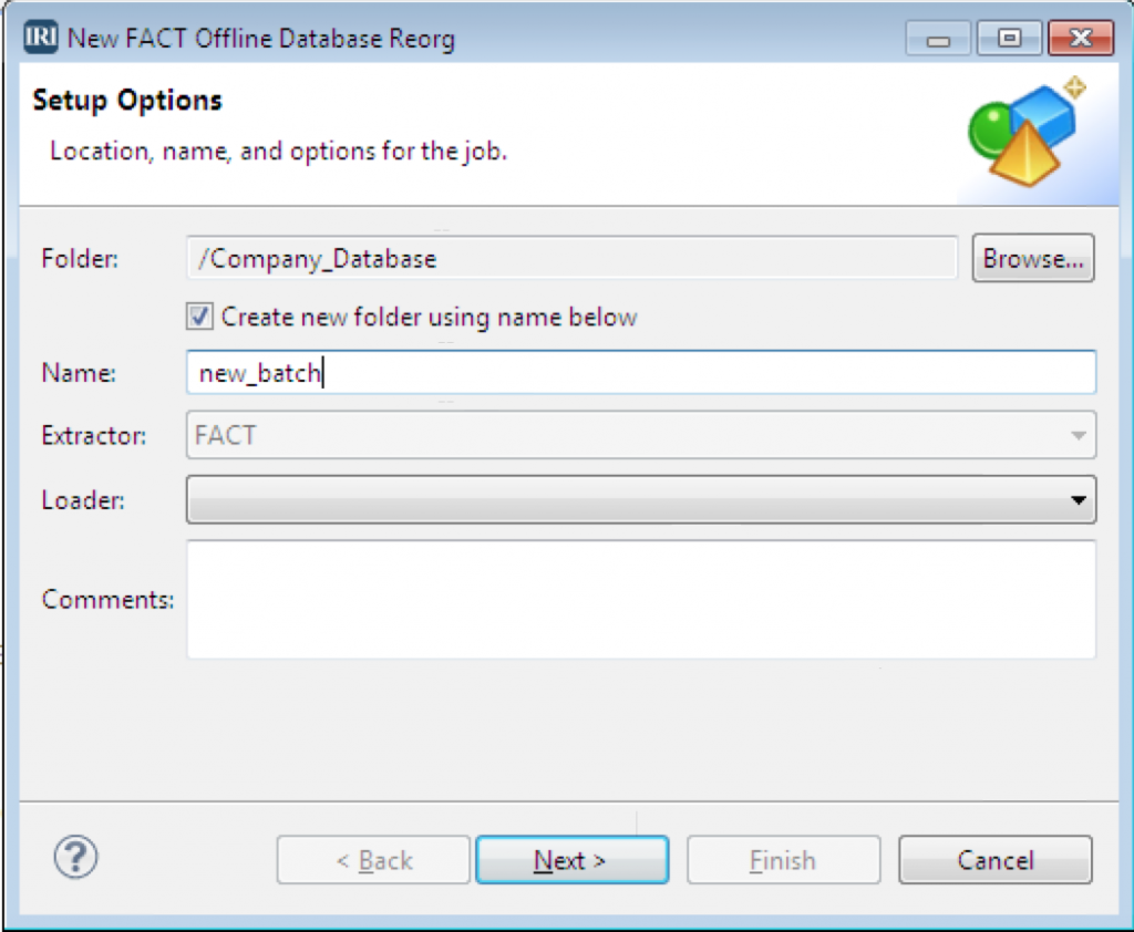 Using the Offline Reorg Wizard - IRI