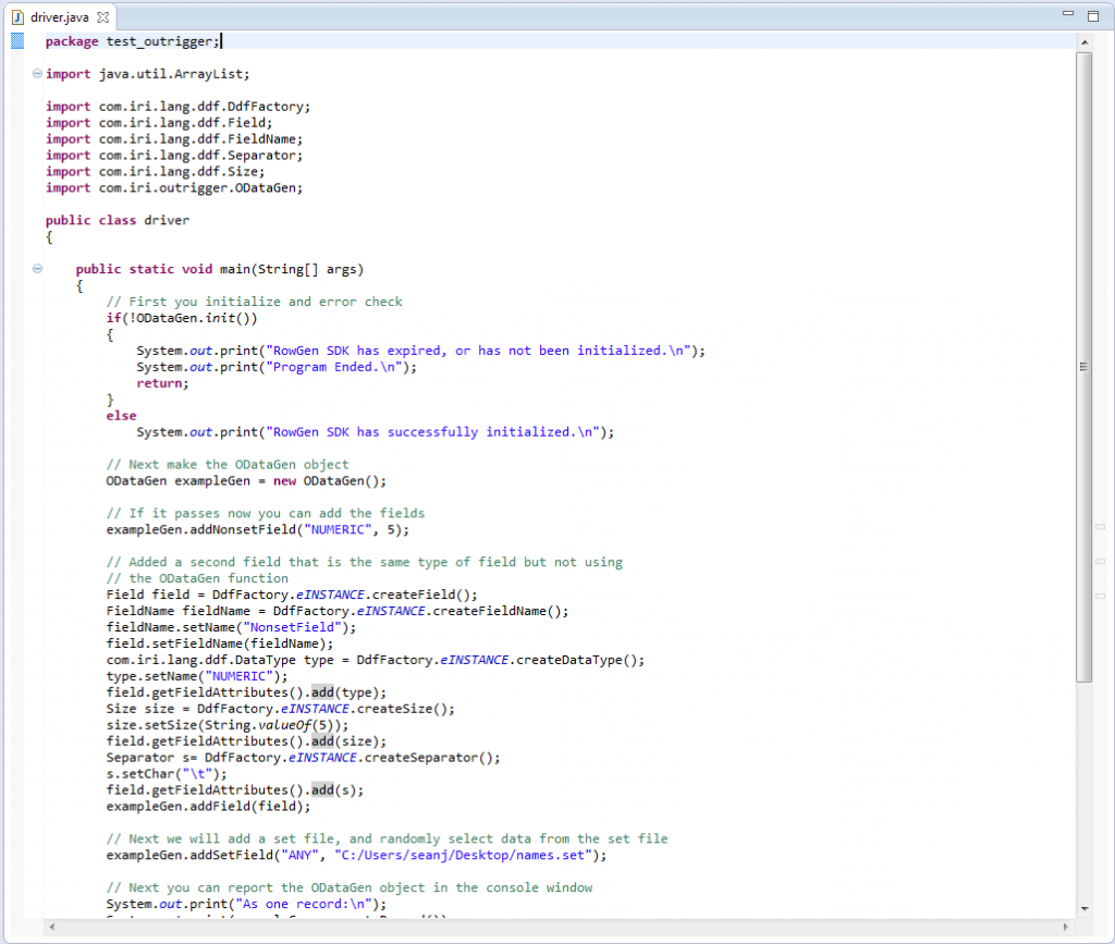 Test Data Functions in Java: The IRI RowGen SDK - IRI