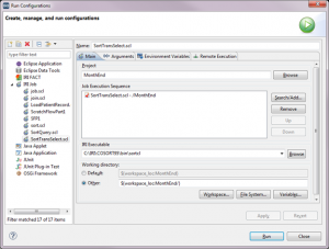Single Job Execution Options in IRI Workbench - IRI