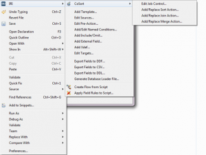 The Job Script Editor in IRI Workbench - IRI
