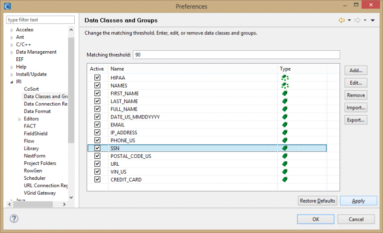 Search Schema Data Classes with IRI Workbench - IRI