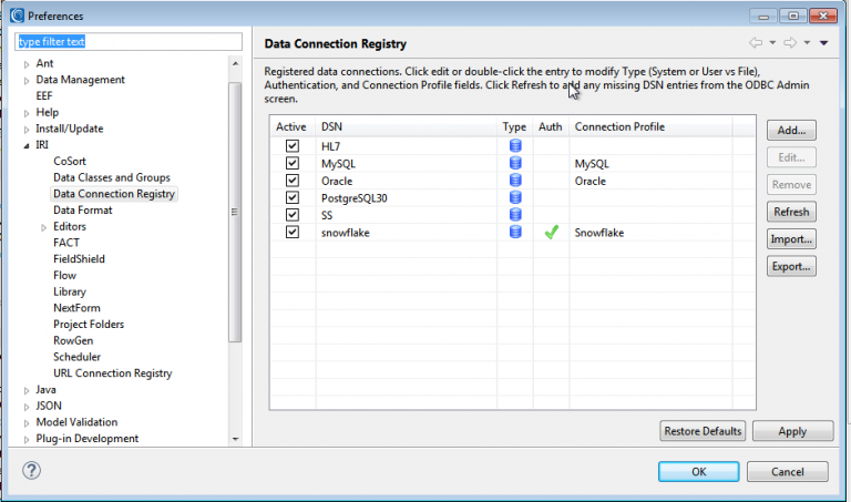 Connecting PostgreSQL to IRI Workbench - IRI