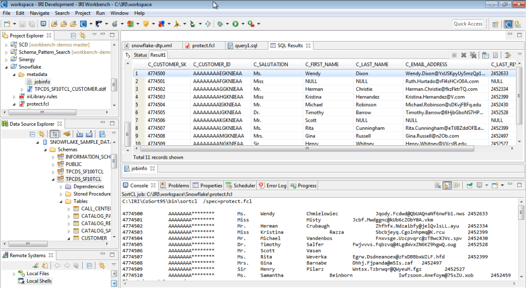 Masking & Mapping Data in a Snowflake Database - IRI