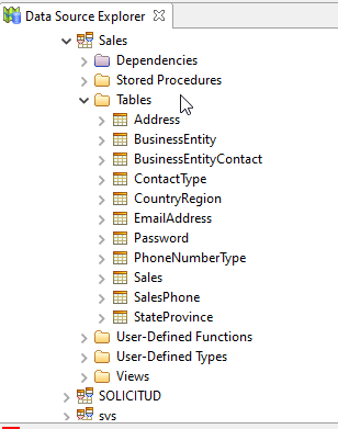 Data source explorer - IRI