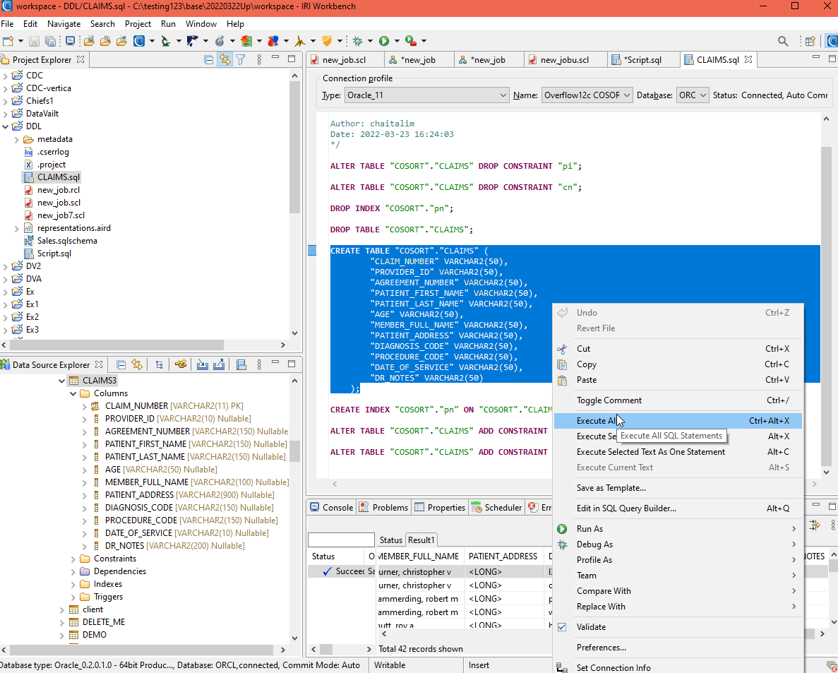 Creating New Tables In Iri Workbench Iri 
