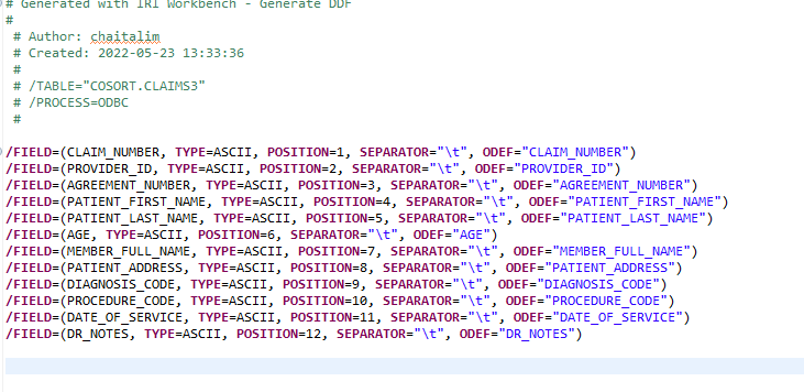 Creating Set Files in IRI Workbench - IRI