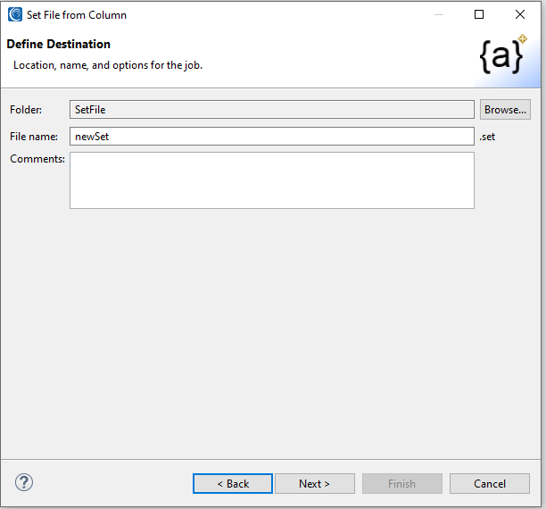 Creating Set Files in IRI Workbench - IRI