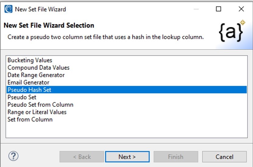 Pseudonym Hash Set (File) Creation Wizard - IRI
