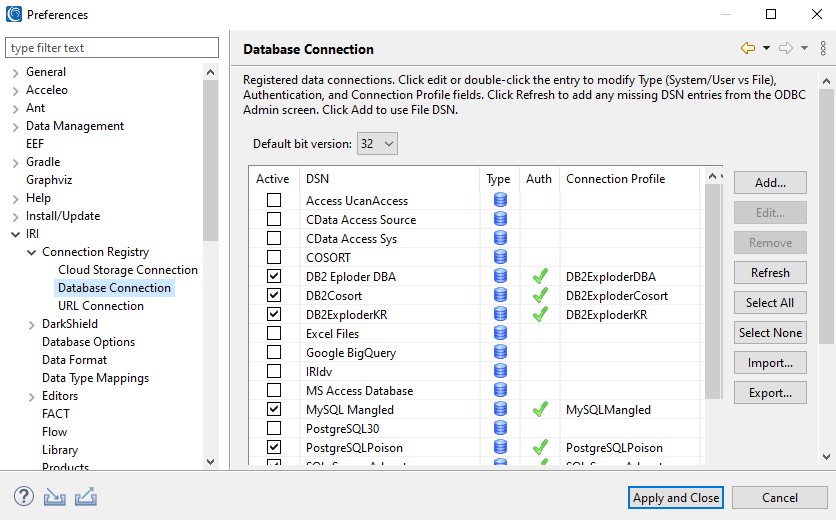 Importing Data Classes into the New IRI Workbench - IRI