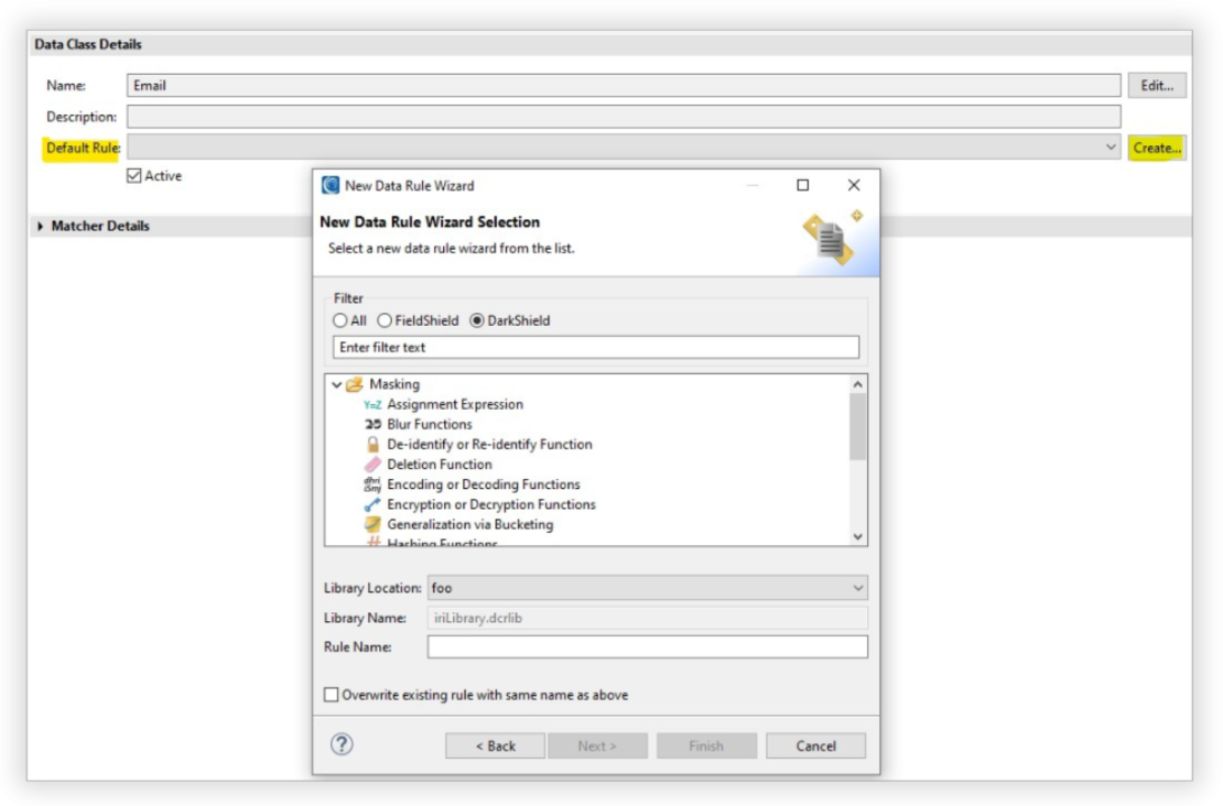 Data Class & Rule Library in IRI Workbench - IRI