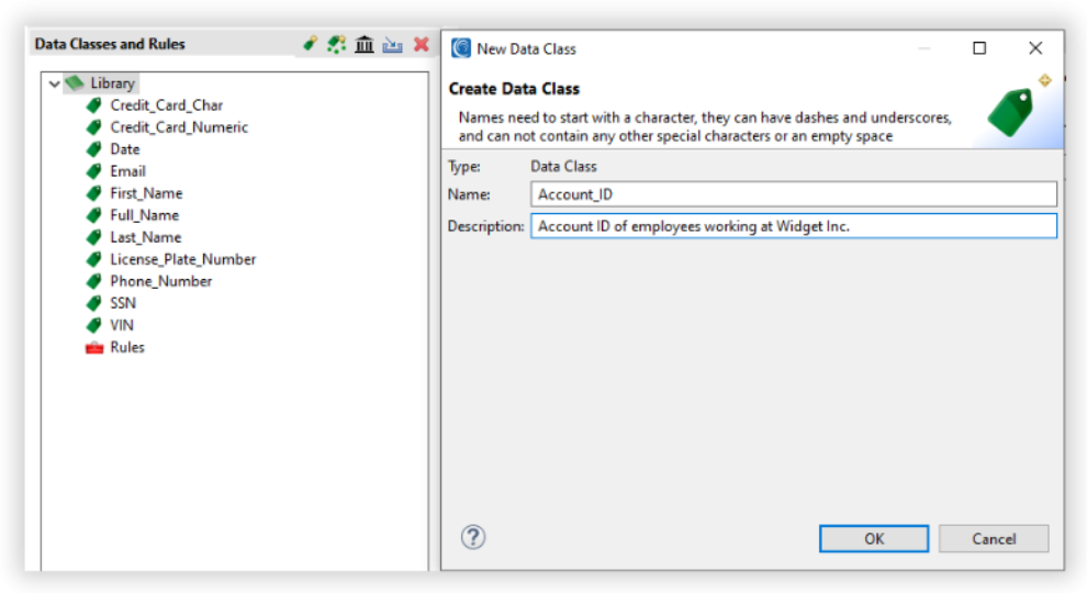Data Class & Rule Library in IRI Workbench - IRI