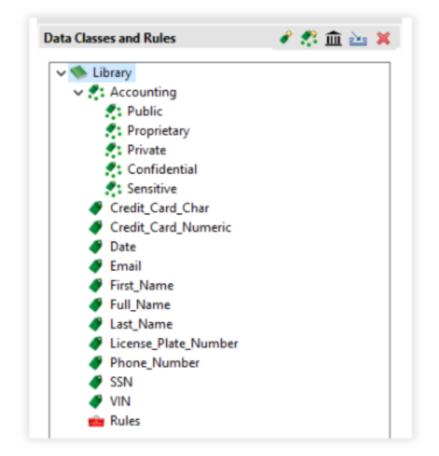 Data Class & Rule Library in IRI Workbench - IRI