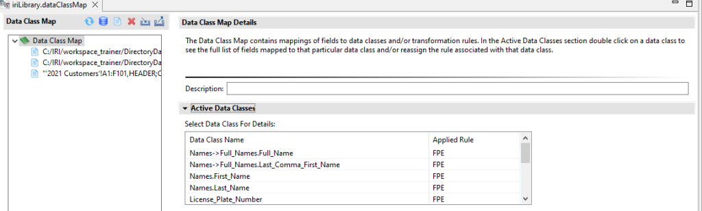 Directory Data Class Search Wizard - IRI