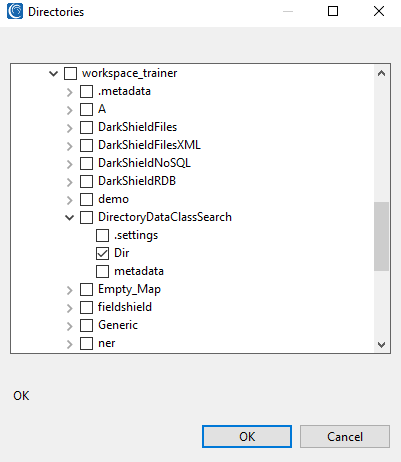 Directory Data Class Search Wizard - IRI