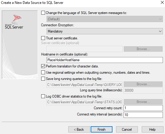 SQL Server SSL Connection - IRI